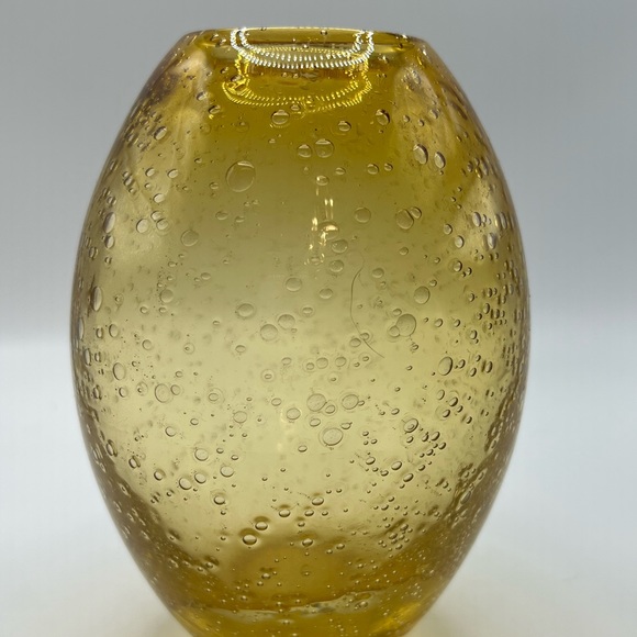 Unk | Accents | Amber Glass Bubble Vase | Poshmark